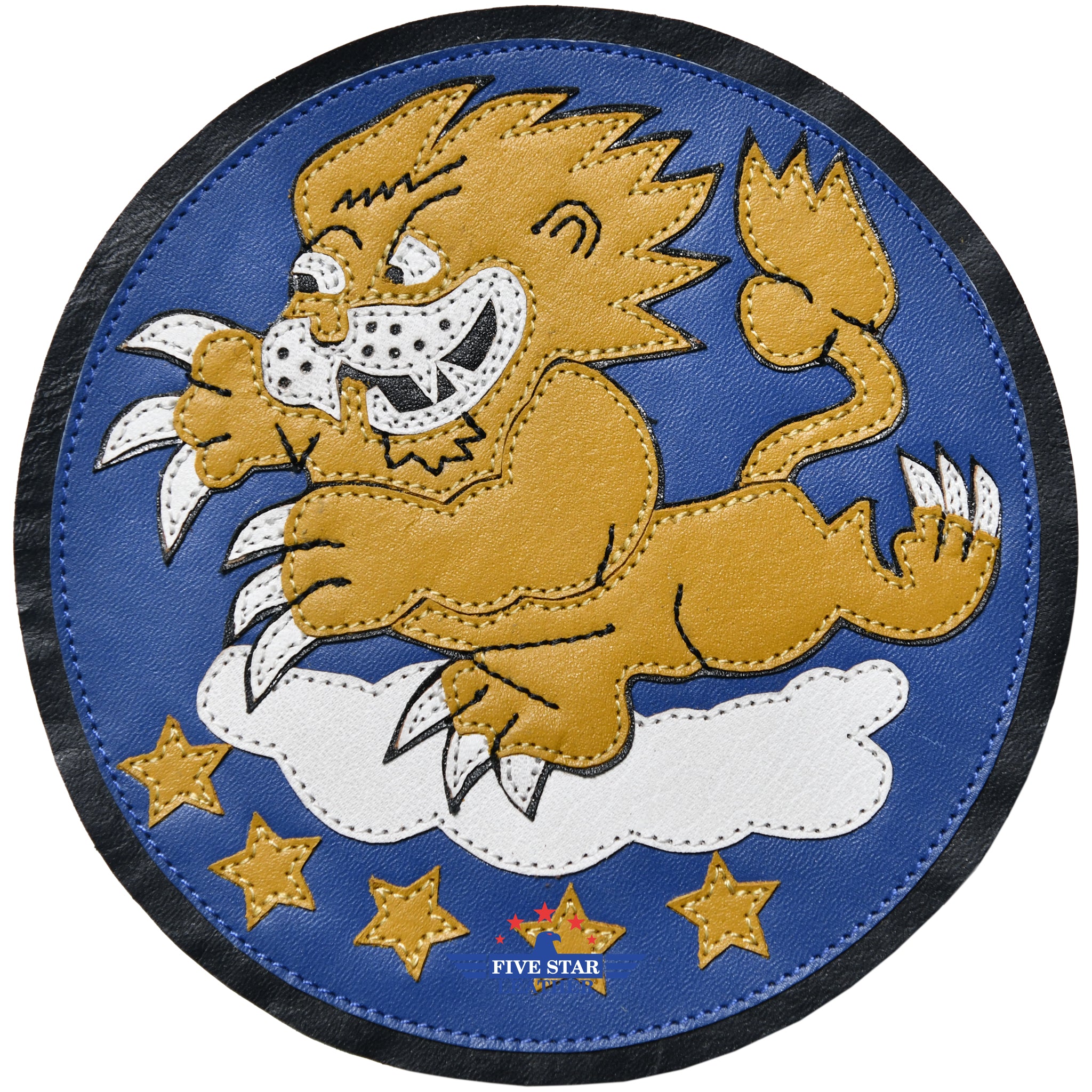 Five star Leather 59th Fighter Squadron Golden Pride Hand Stitched Pat ...