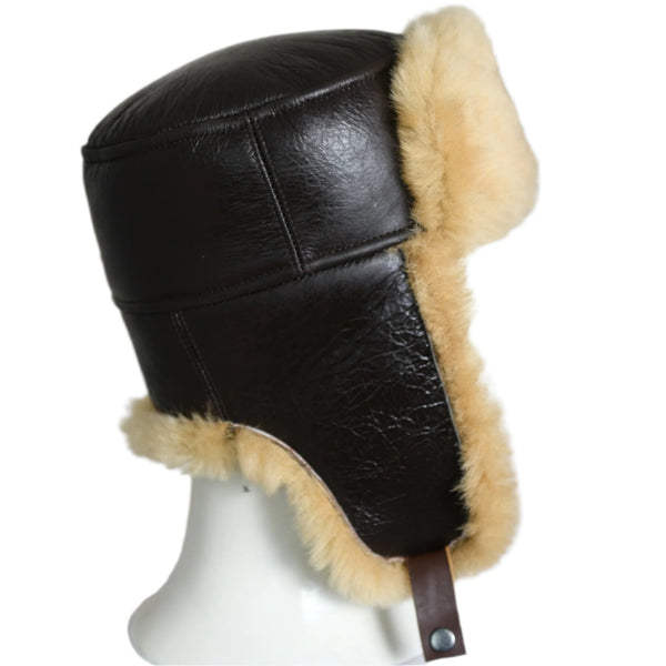FiveStar Leather Fur Chapka Real Sheepskin Winter Hat – Fivestar Leather