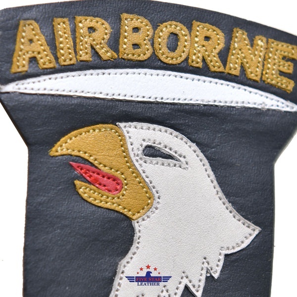 101st AIRBORNE Divisions Screaming Eagle Army Military US Team leather ...