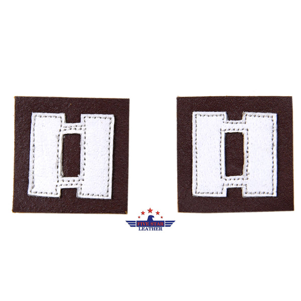 Fivestar leather Insignia of the Rank of Captain (O-3) leather Rank Pa ...