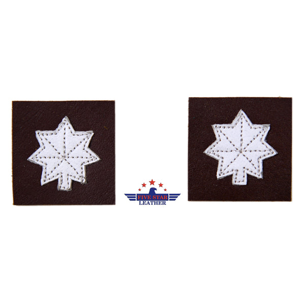 Fivestar leather Lieutenant Colonal (LTC) Leather Rank Insignia ...