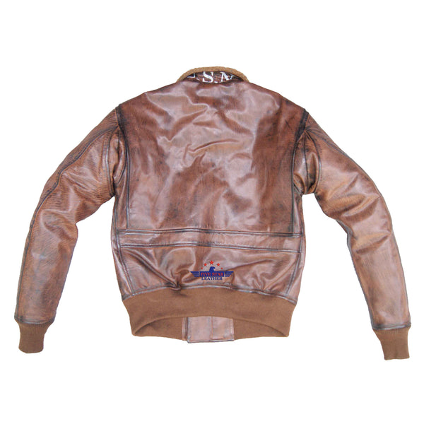 Flight G1 Bomber Naval Flying Men Jacket USN Goatskin Leather Furnitur ...