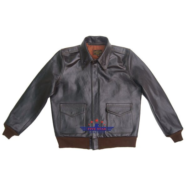 Men A2 Repro David D. Doniger Type Military Flight Real Horsehide Leat ...