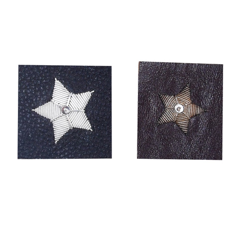 Fivestar leather Insignia of the Rank of Captain (O-3) leather Rank Pa ...