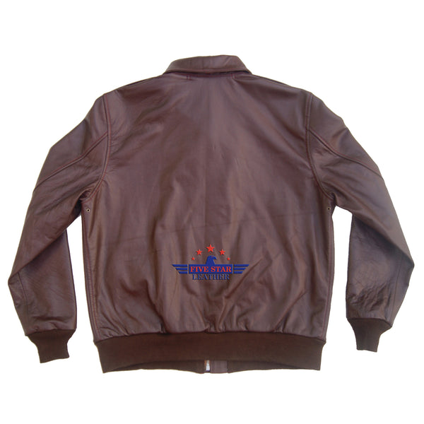 Men A2 Repro David D. Doniger Military Flight Real Horsehide Russet Br ...