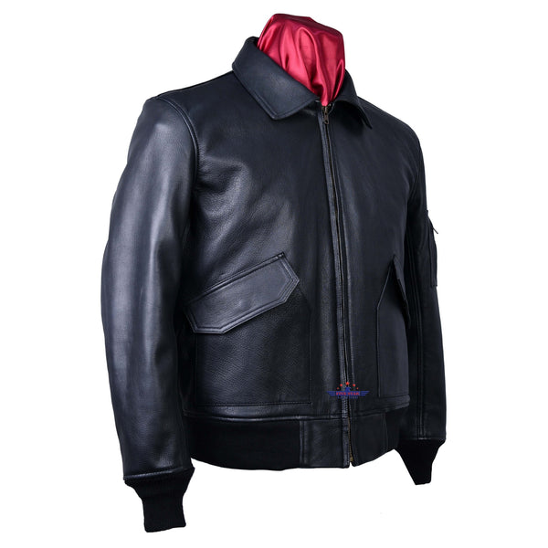 Flight Pilot Bomber Men Real Leather Jacket Airforce CWU-45/P Flying ...