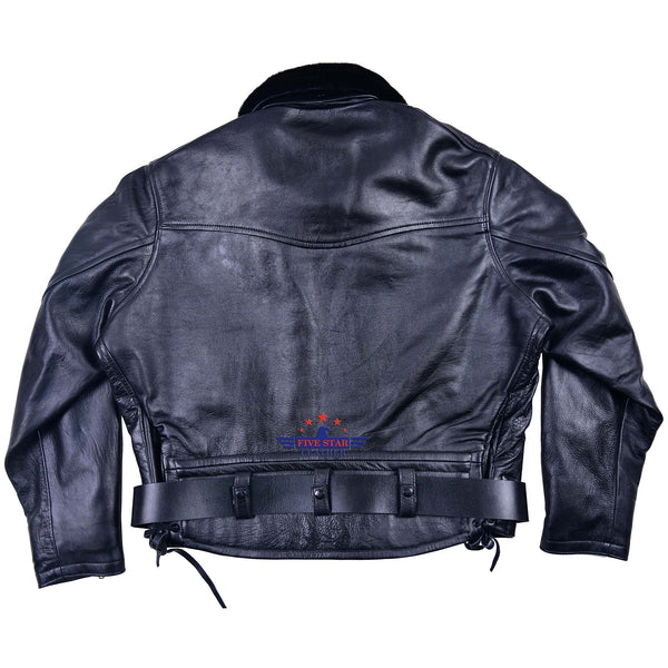 FiveStar Leather Reproduced Men Vintage LAPD Jacket Horsehide Leather ...